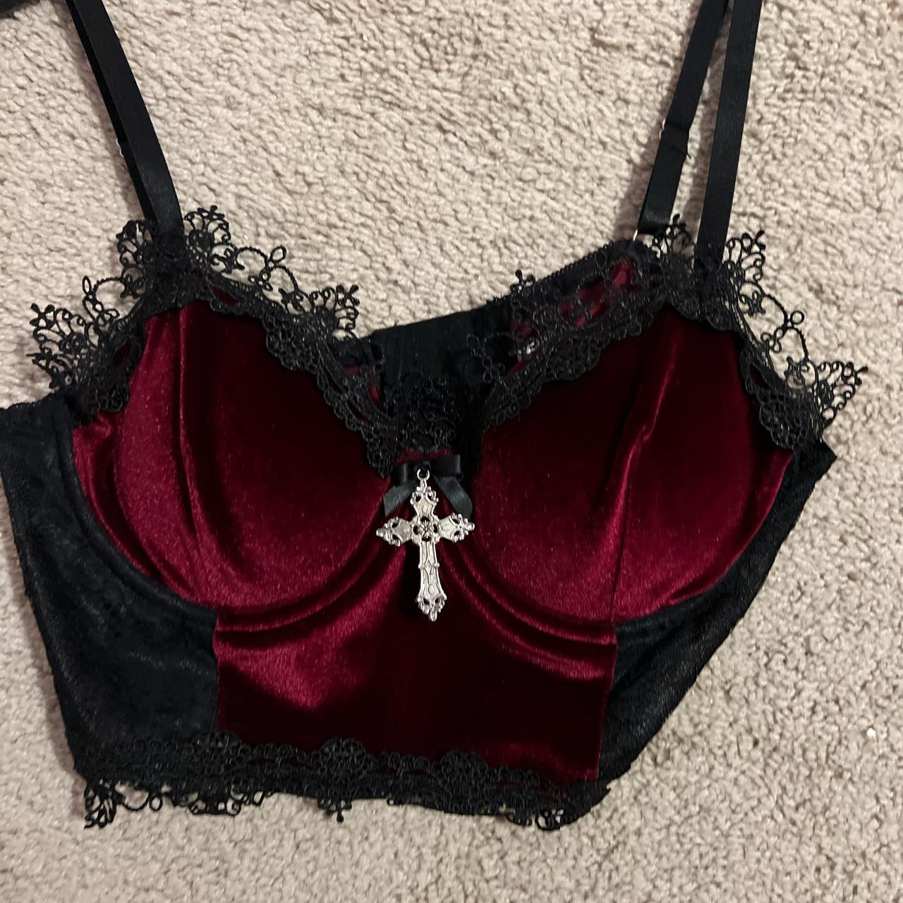 Dolls kill widow lace bralette Brand new never... - Depop