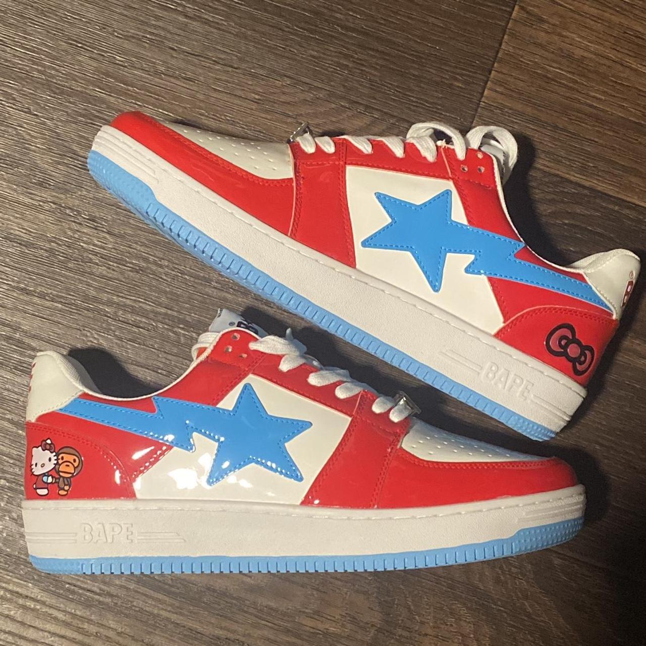 Hello Kitty Bapesta One side is the bow and the... - Depop