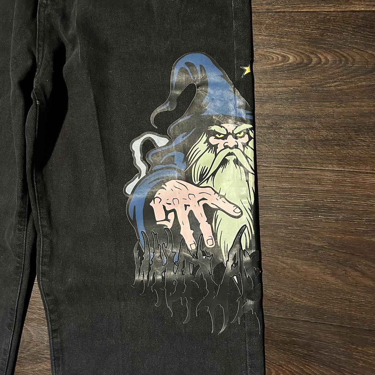 Whiplashed Wizard Jnco Jeans 🧙‍♂️🧙‍♂️ Size 32 Wide Leg... | Depop