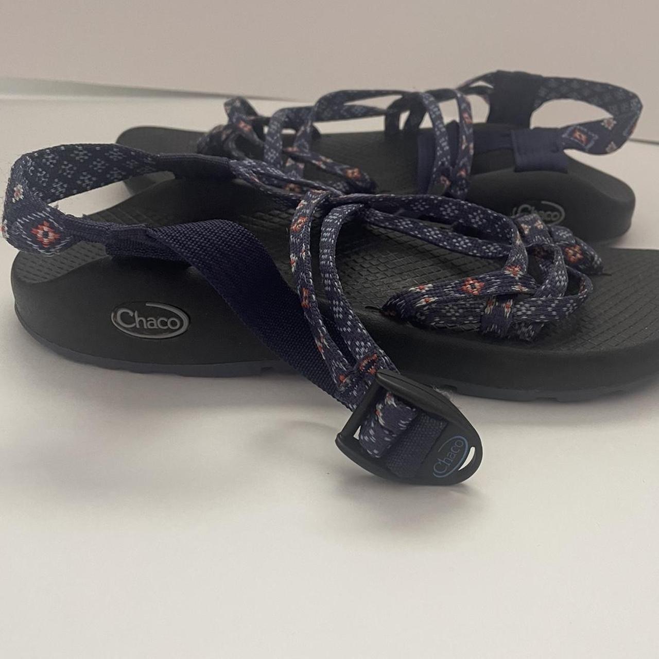Navy blue strappy chacos #watershoe #hiking #granola... - Depop