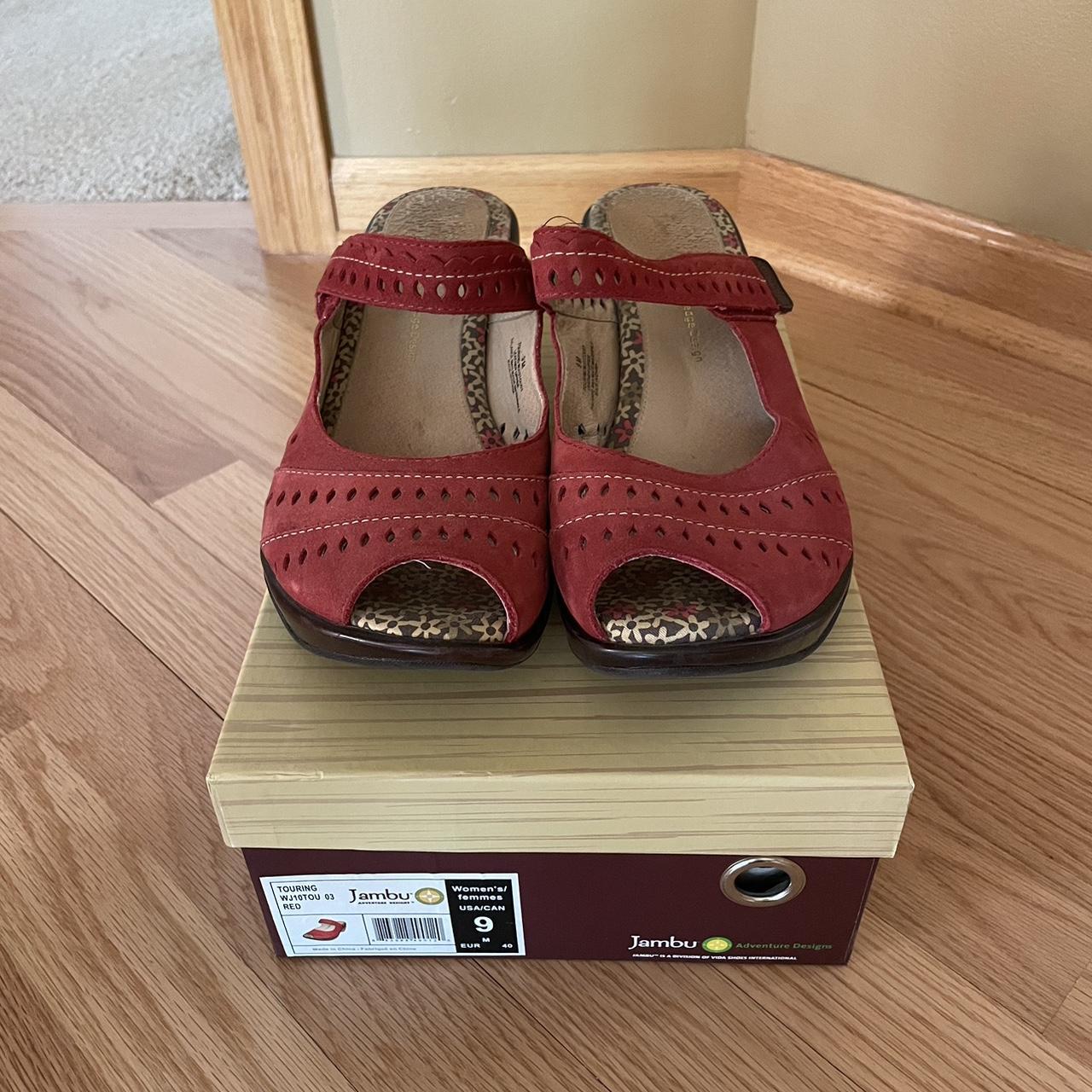 Jambu slip on summer heels Adjustable strap over top... - Depop