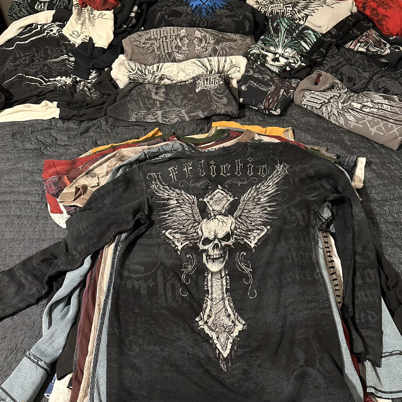 AFFLICTION MMA ELITE RAW STATE ECKO ECT MALL GOTH... - Depop
