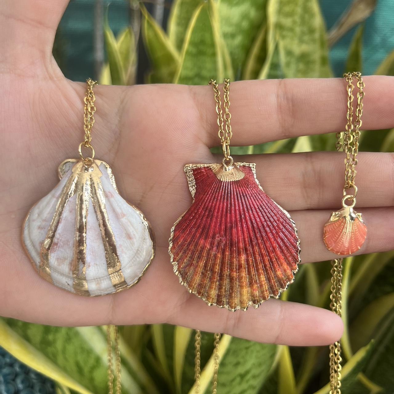 Ocean / beach inspired necklaces 🐚 handmade PRICES... - Depop