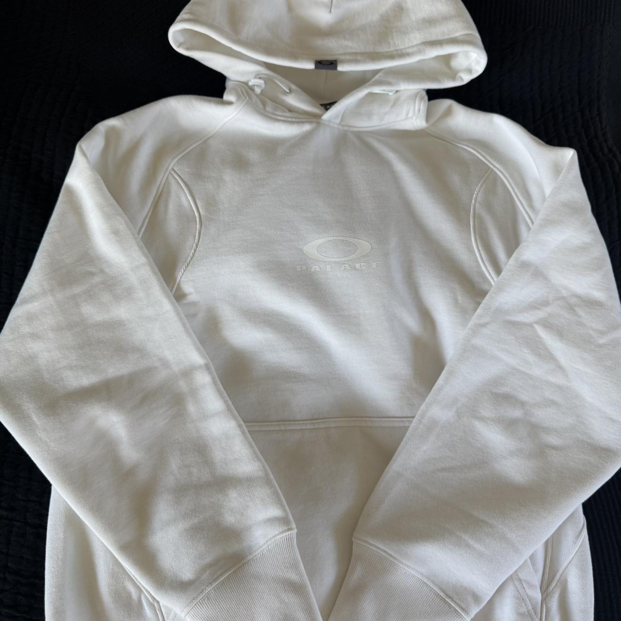 Palace x Oakley Collab White Hoodie. BNWT (Brand New... - Depop