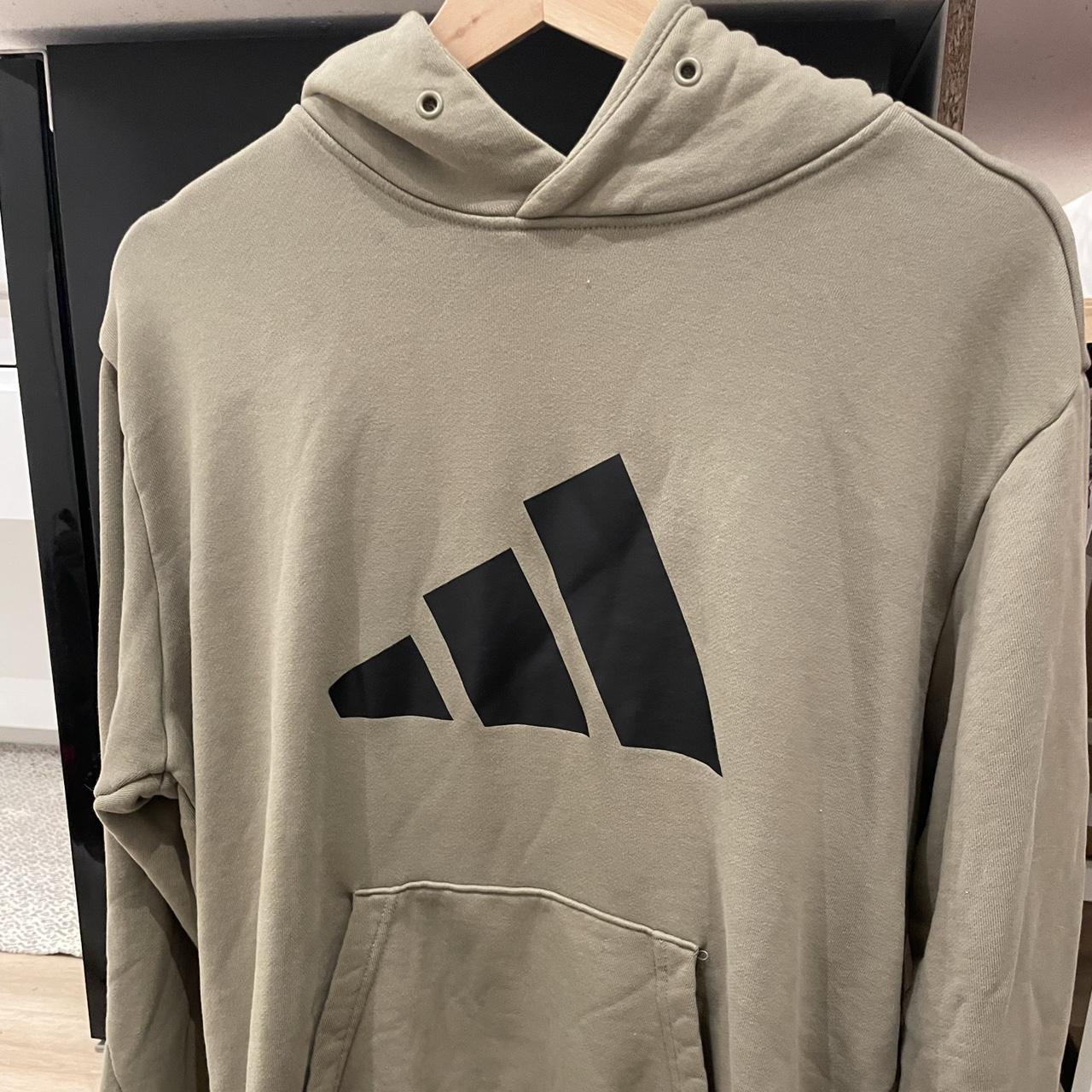 Adidas hoody in khaki. Fits true to size. - Depop