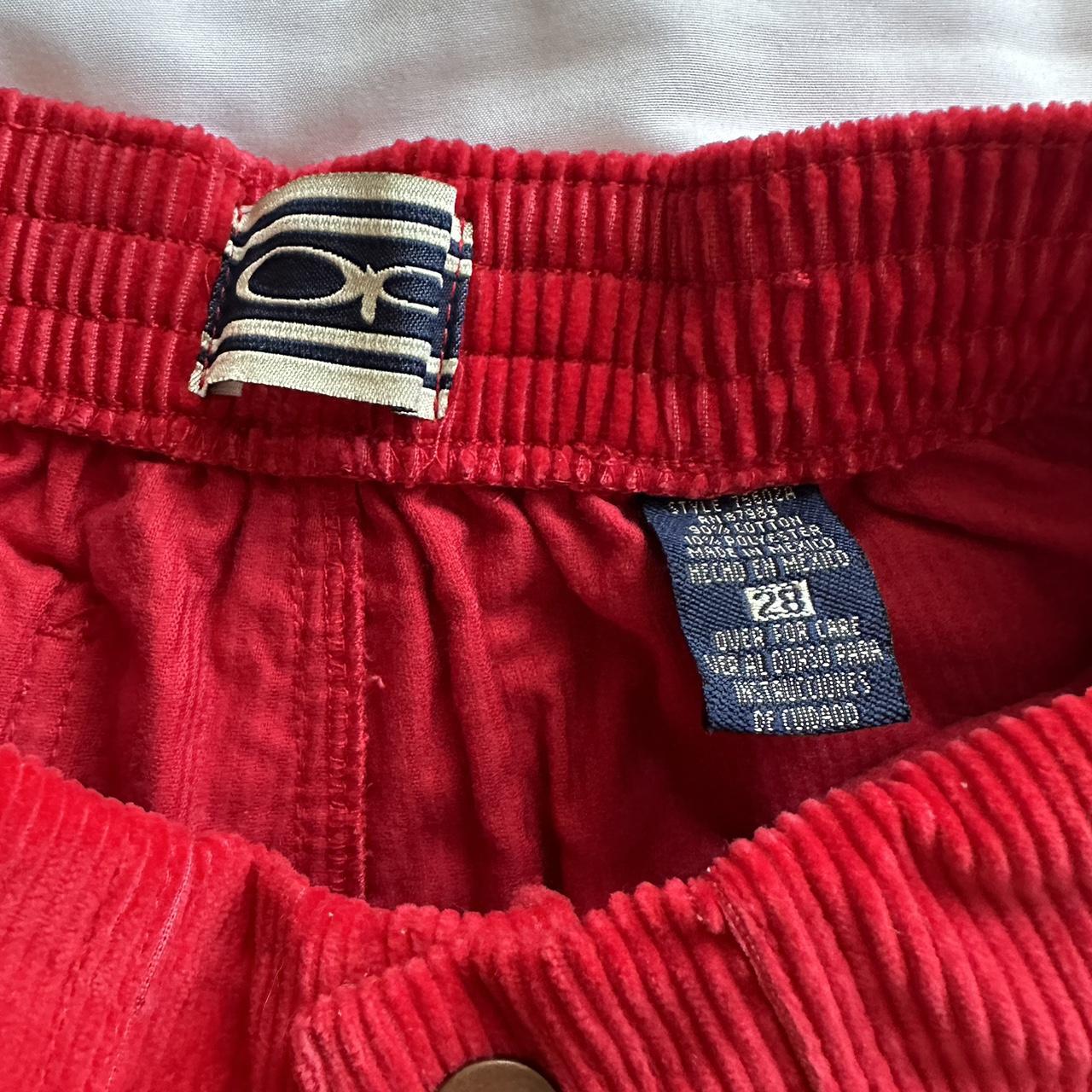 Vintage red ocean pacific OP corduroy shorts Mint... - Depop