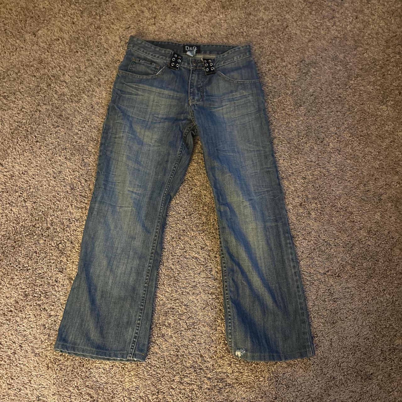 Faded blue denim bootcut jeans #bootcut | Depop