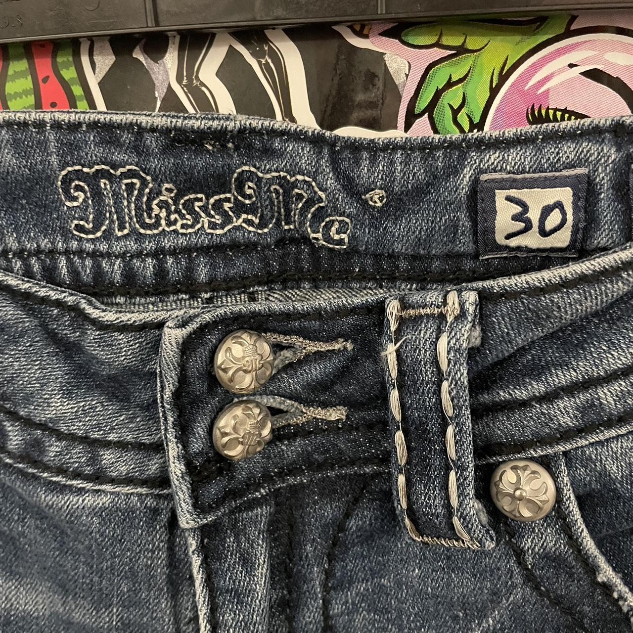 Super sick flared miss me jeans #missme #y2k #grunge... - Depop