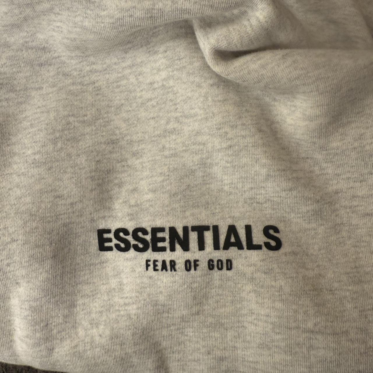 Essentials Fear of god light oat grey hoodie size... | Depop