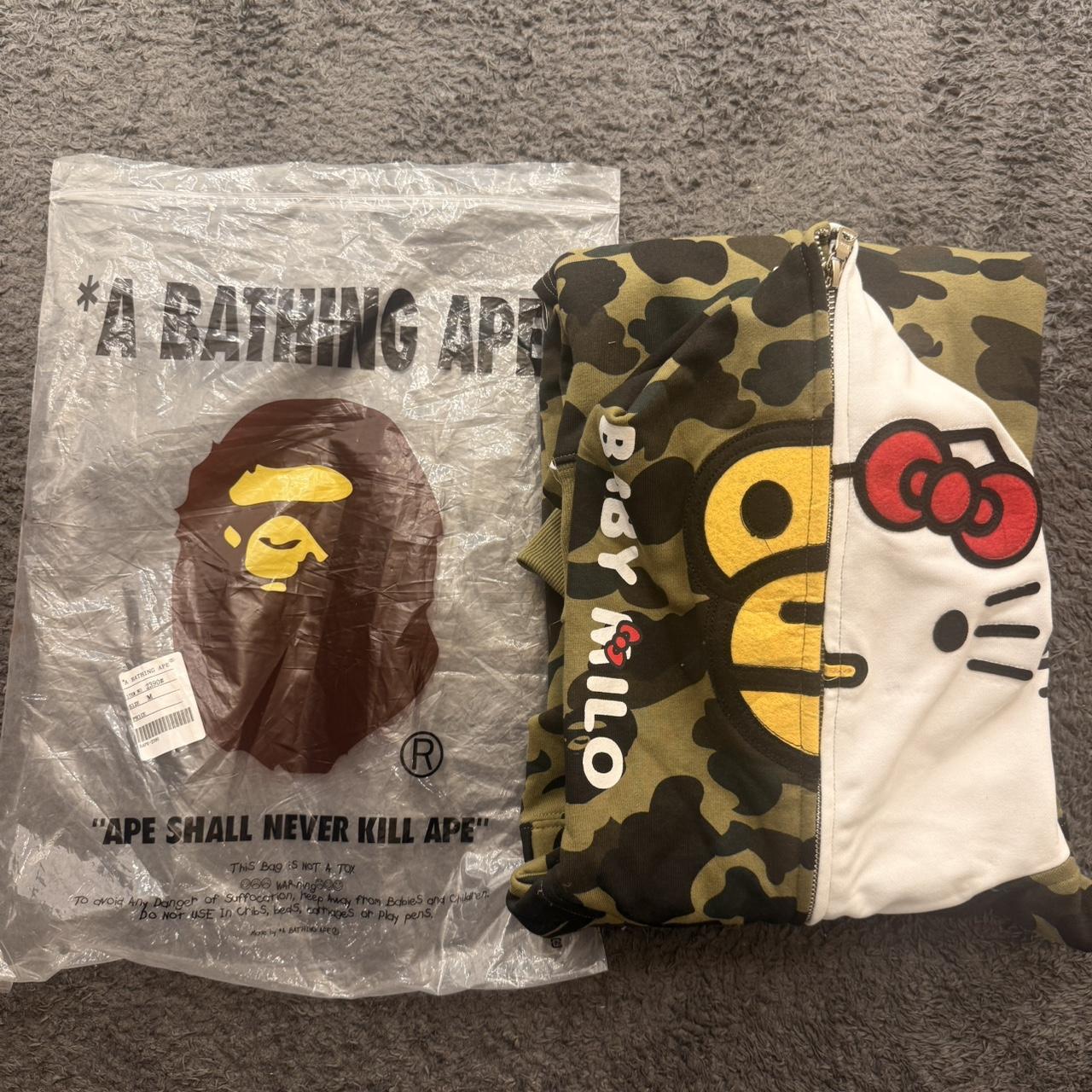 Bape x Hello Kitty camo hoodie - unique streetwear... | Depop