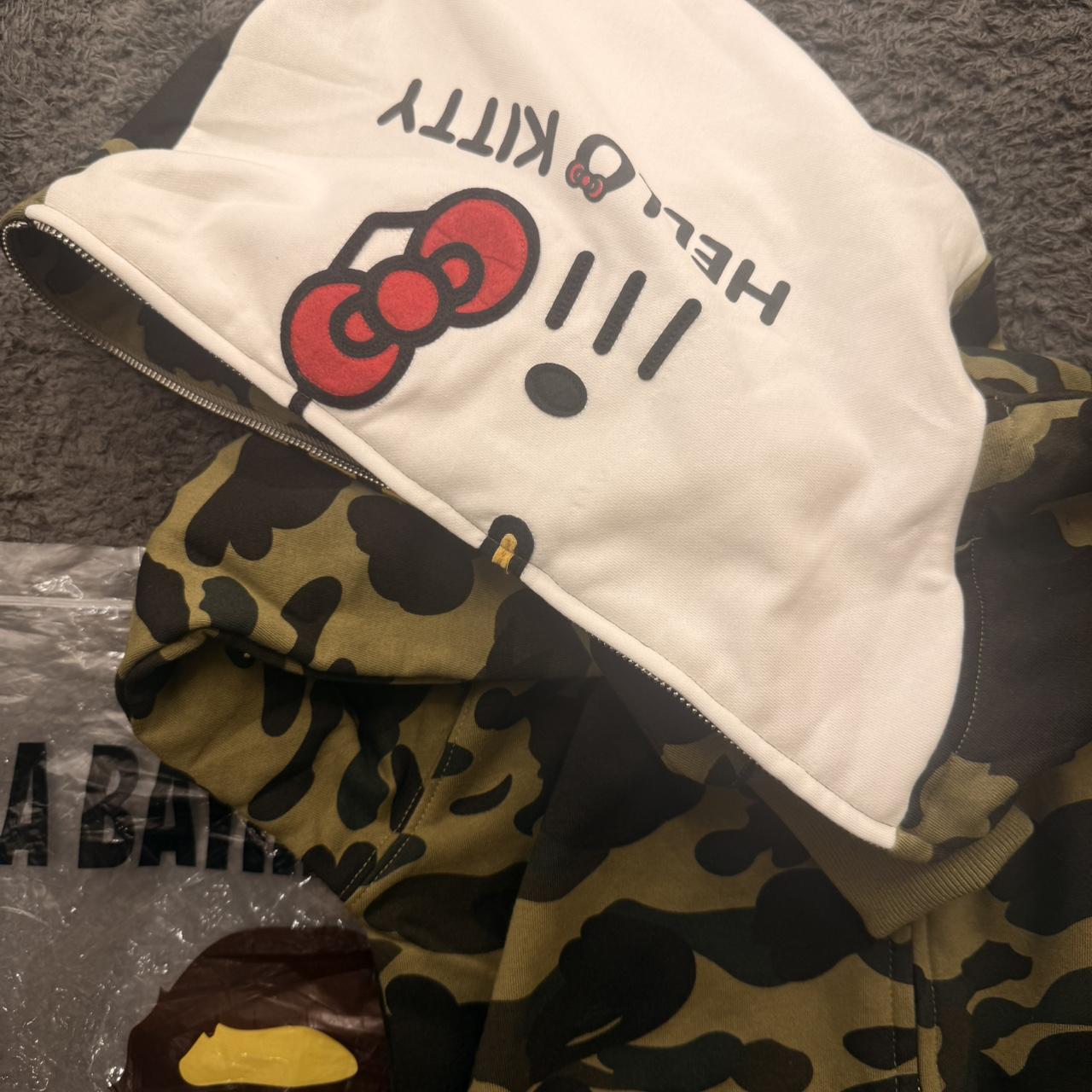 Bape x Hello Kitty camo hoodie - unique streetwear... | Depop