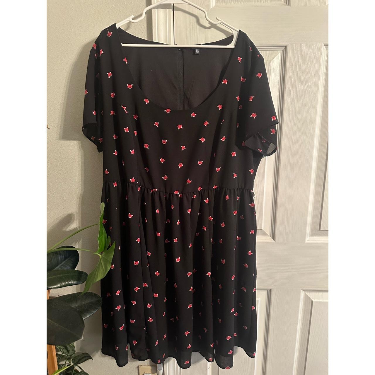 Torrid Size 22 Plus Size Black Fox Dress Short... - Depop