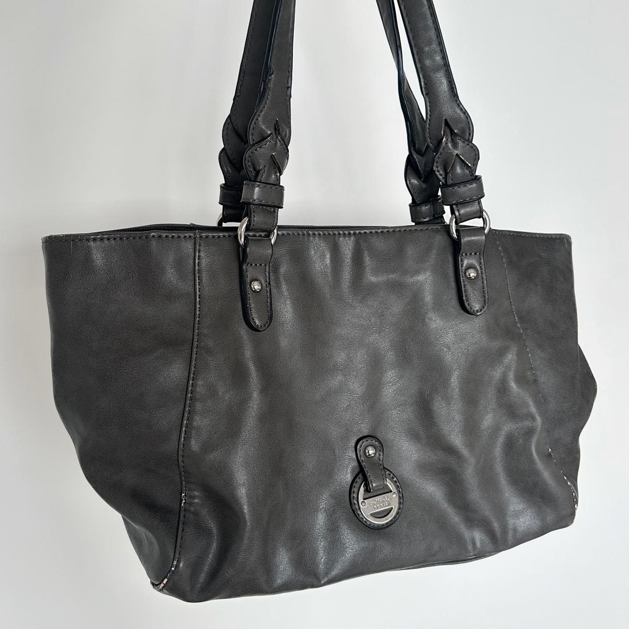 Greyish brown Cellini handbag w polka dot interior •... | Depop