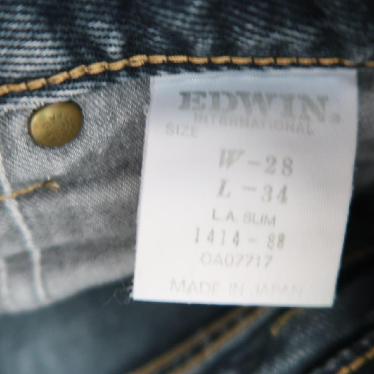 Vintage 90s Edwin dark wash blue denim high rise... - Depop