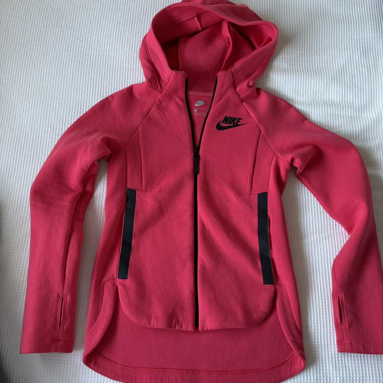 Nike tech fleece pink jacket Size M girls fits like... - Depop