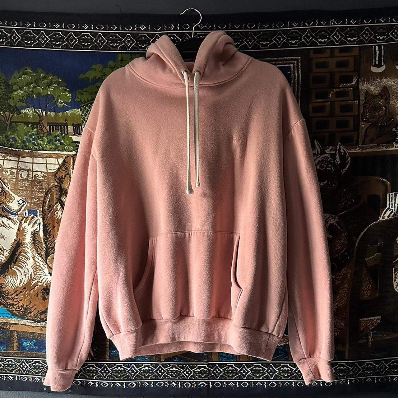 Kith fall/winter 2016 Pink hoodie with small... - Depop