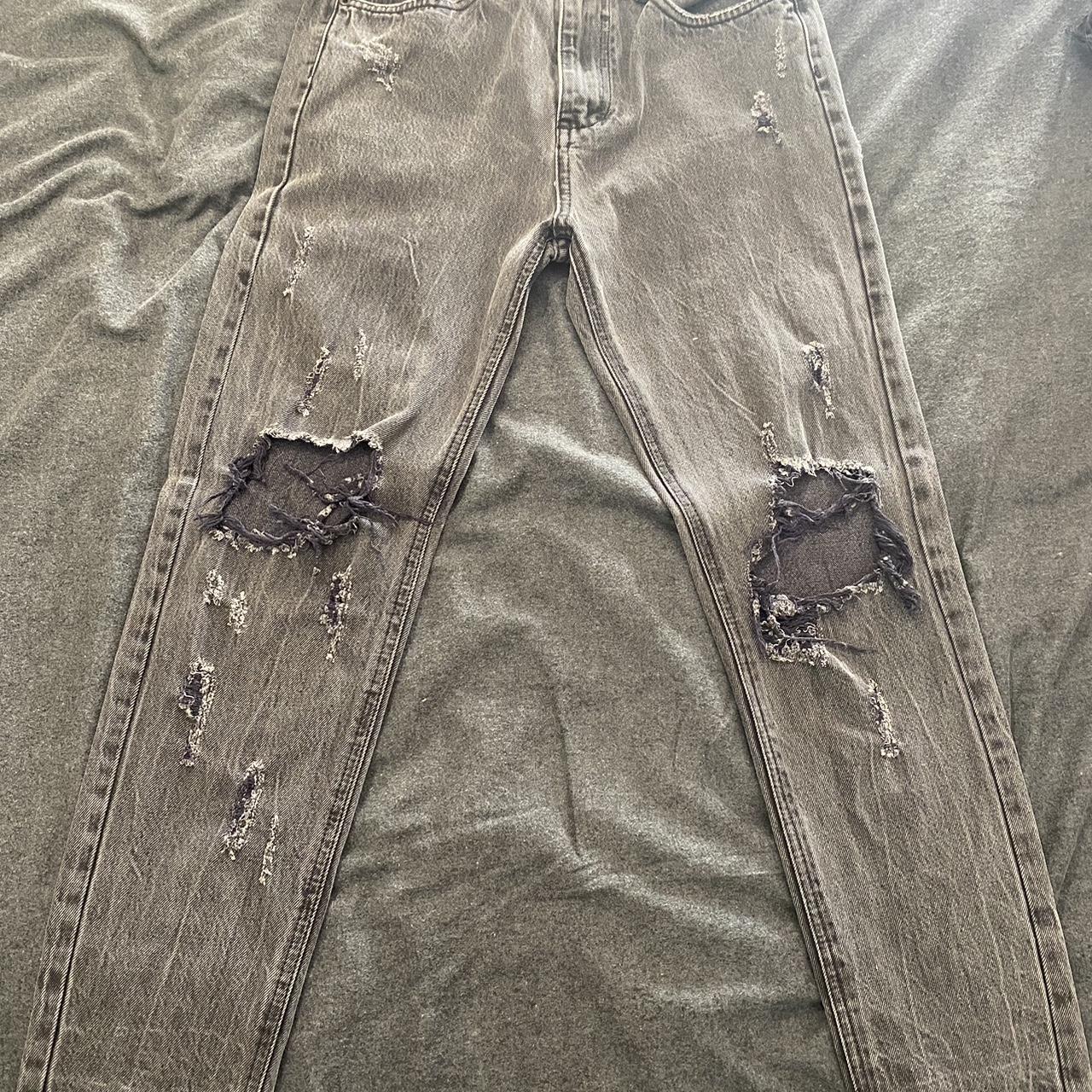 Insight Denim* Black Denim Ripped Jeans. Size 30.... - Depop