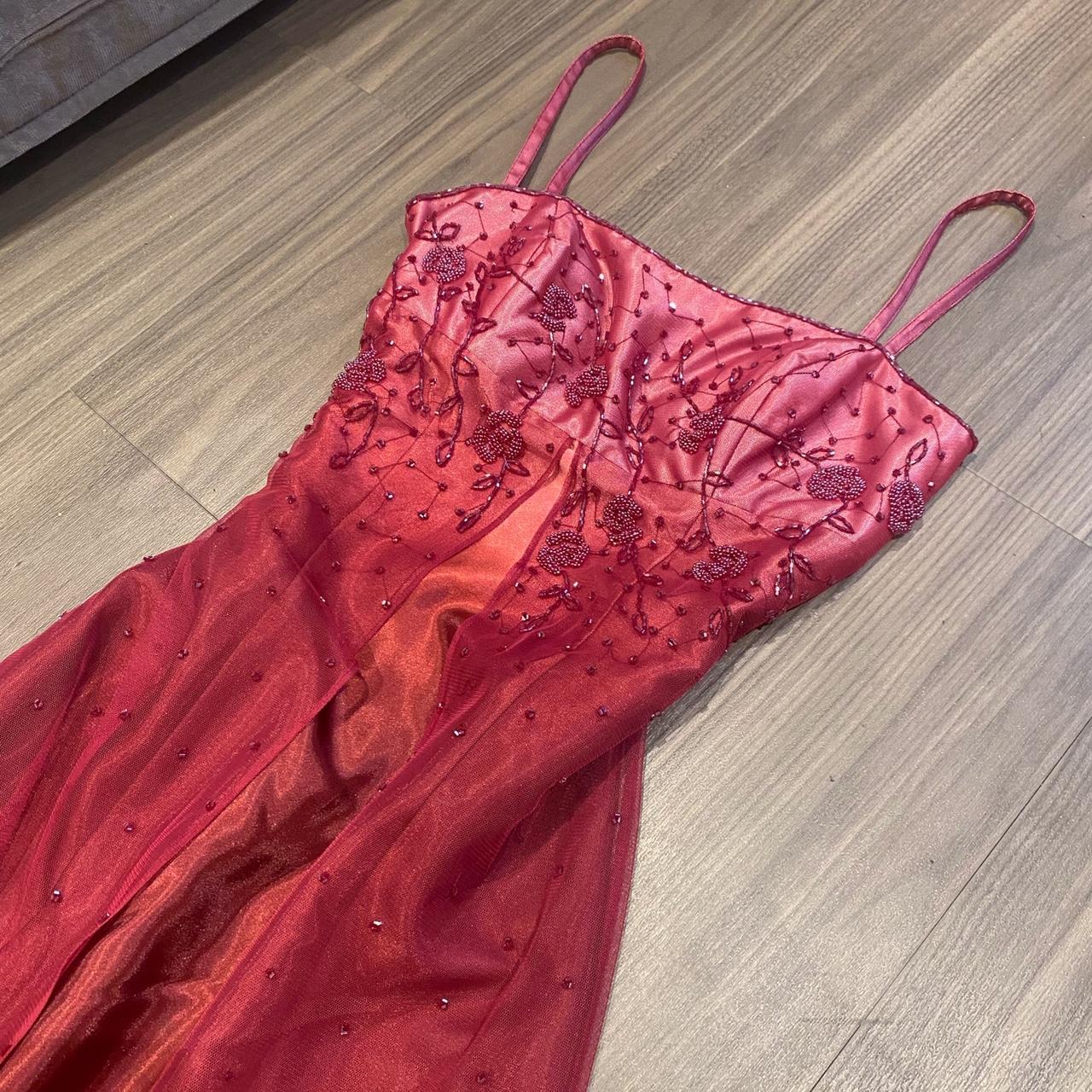 🥀 gorgeous 90s vintage regency prom dress floral... - Depop