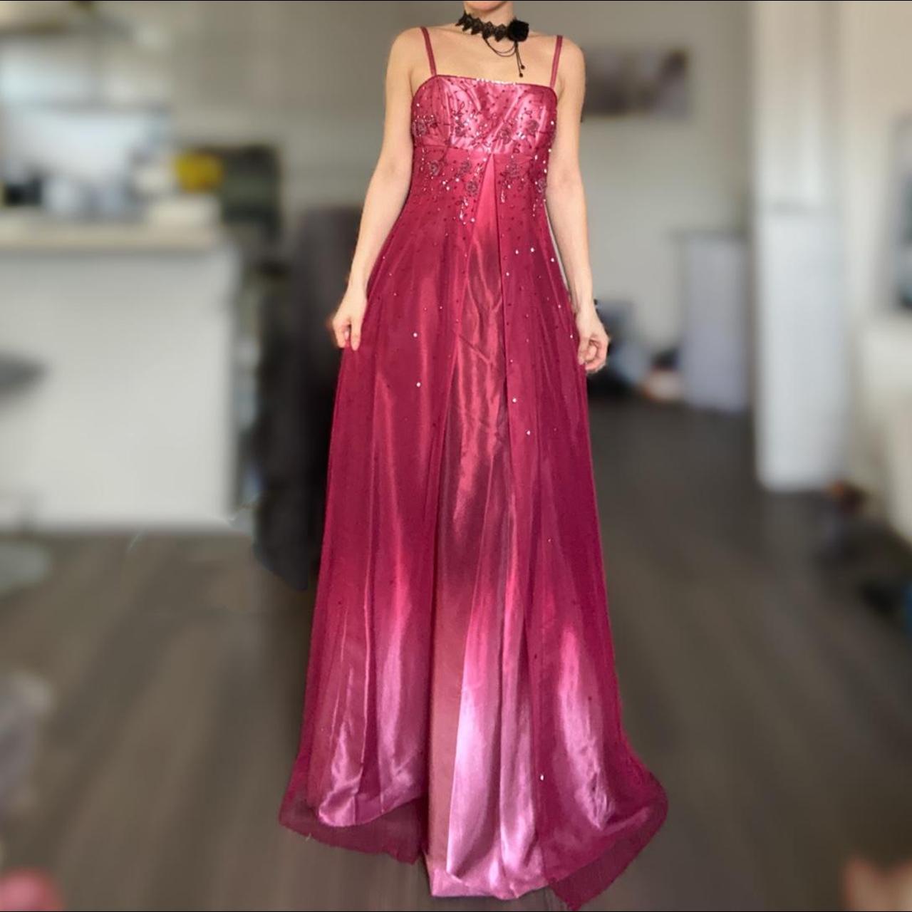 🥀 gorgeous 90s vintage regency prom dress floral... - Depop