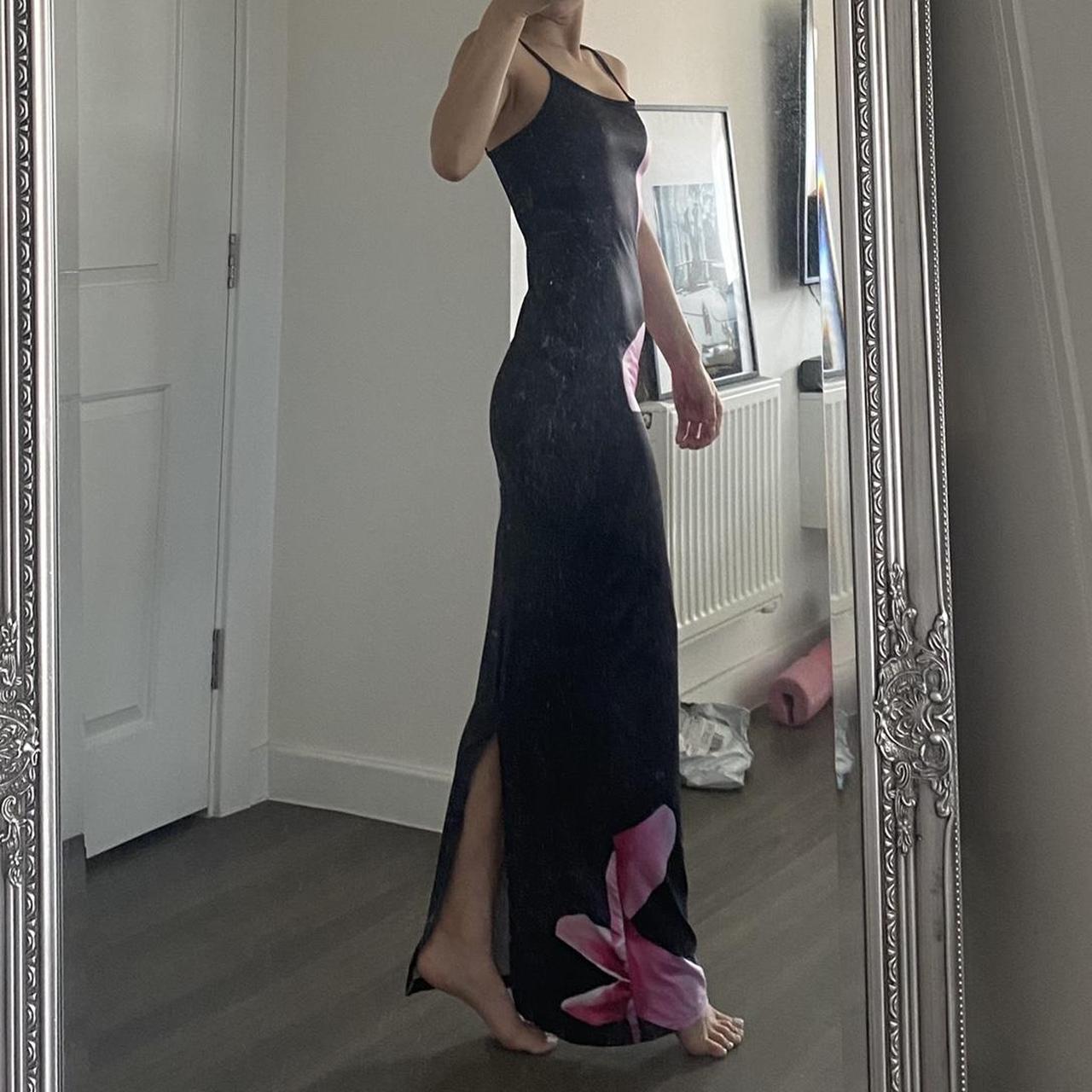 floral print bodycon dress summer maxi dress lily... - Depop