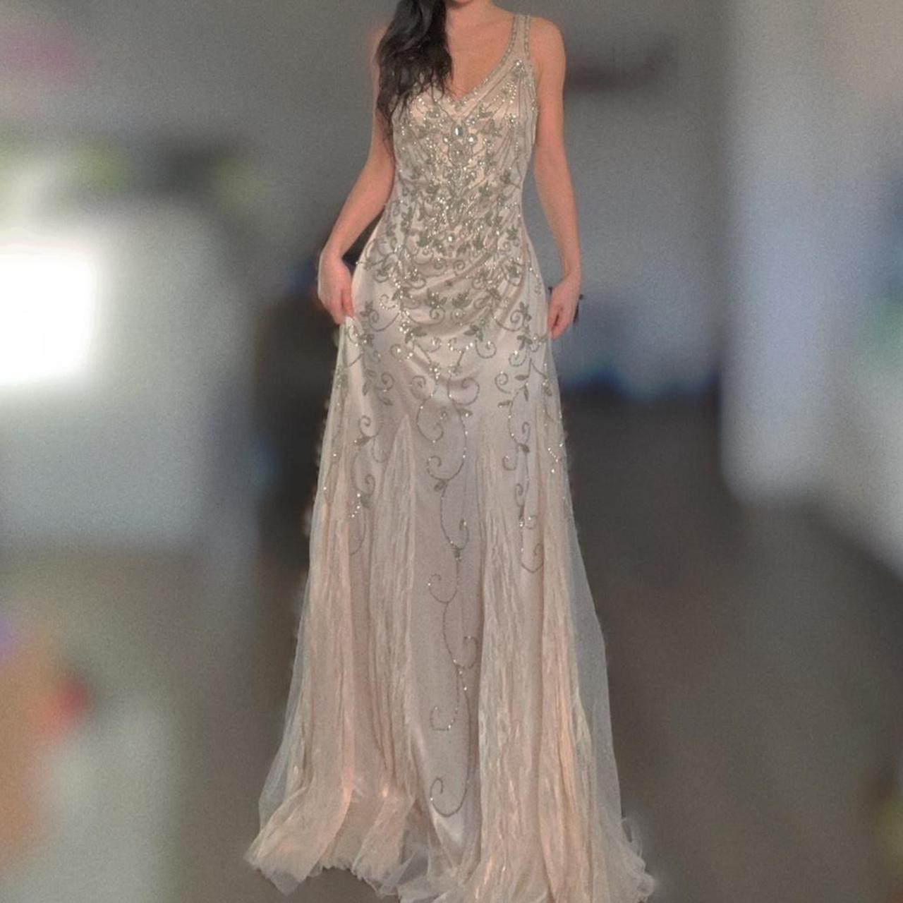 Spring Edit - Soft Gilded Rays 100% silk dress by... - Depop