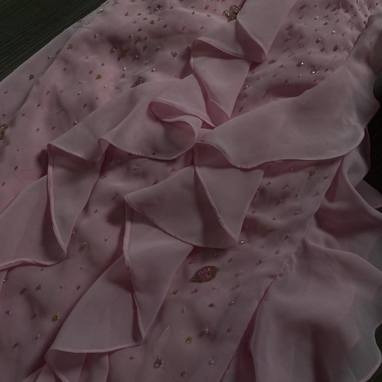 Barbie Ruffle Cake Dress baby pink true vintage... | Depop