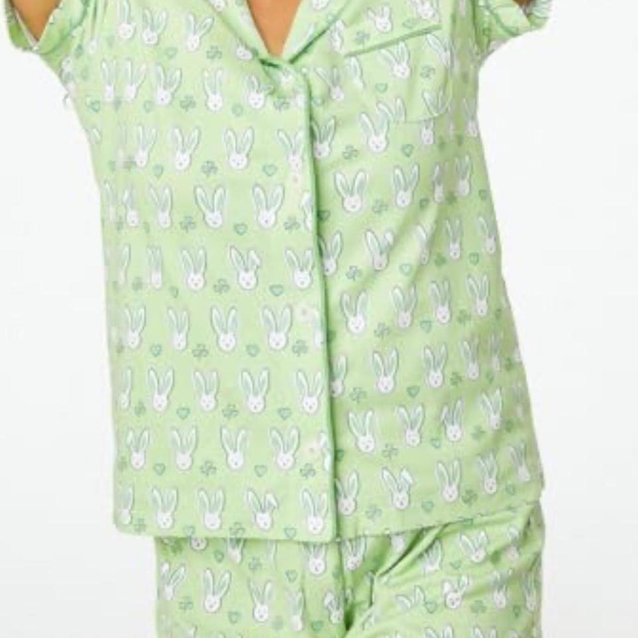 green bunny roller rabbit pajamas - Depop