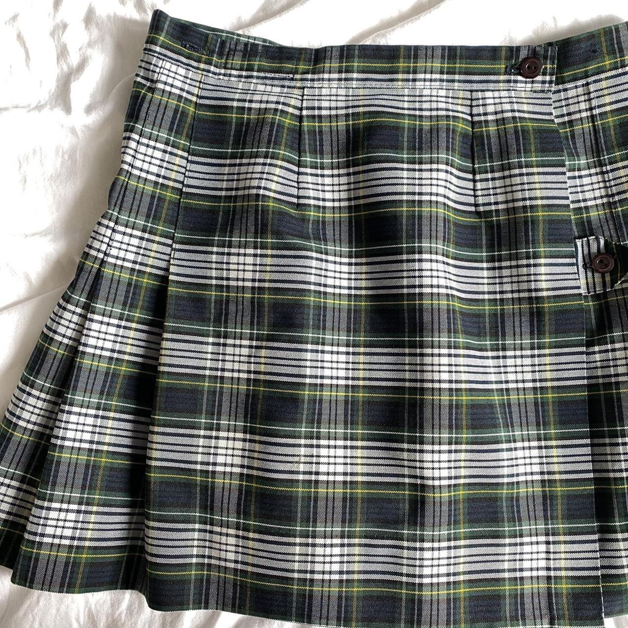 Gingham Pleated Circle Skirt Beautiful Schoolgirl Depop