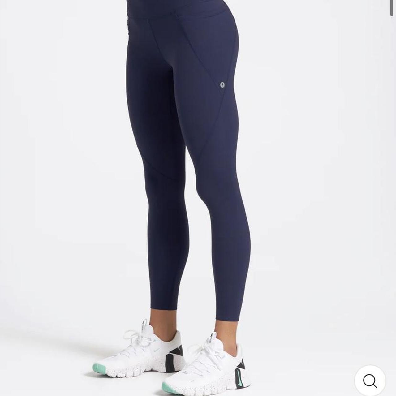 Powercut navy compression leggings Size 6-8 In... - Depop