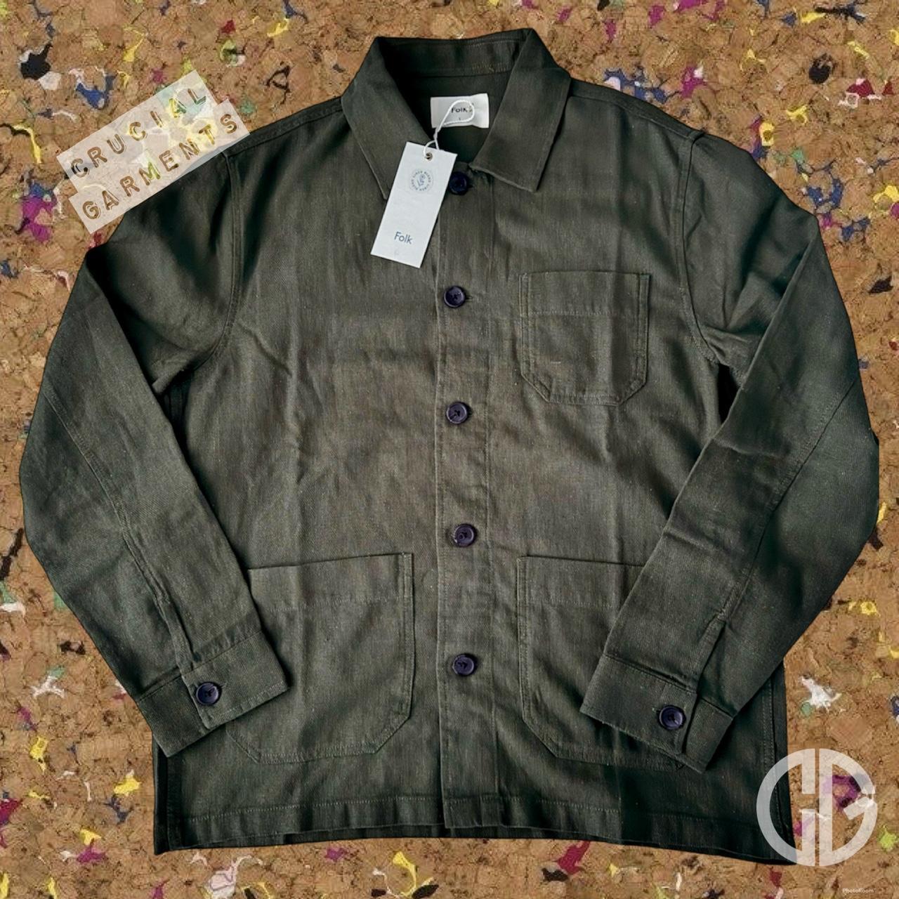 Folk linen blend chore jacket / overshirt - L BNWT... - Depop