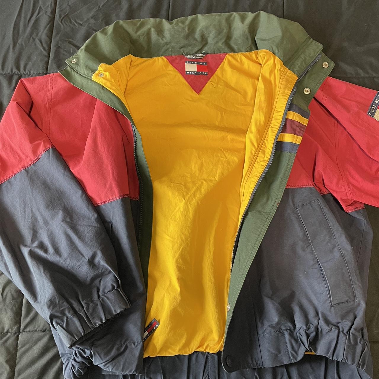 Tommy Hilfiger- vintage 90’s multi colored jacket - Depop