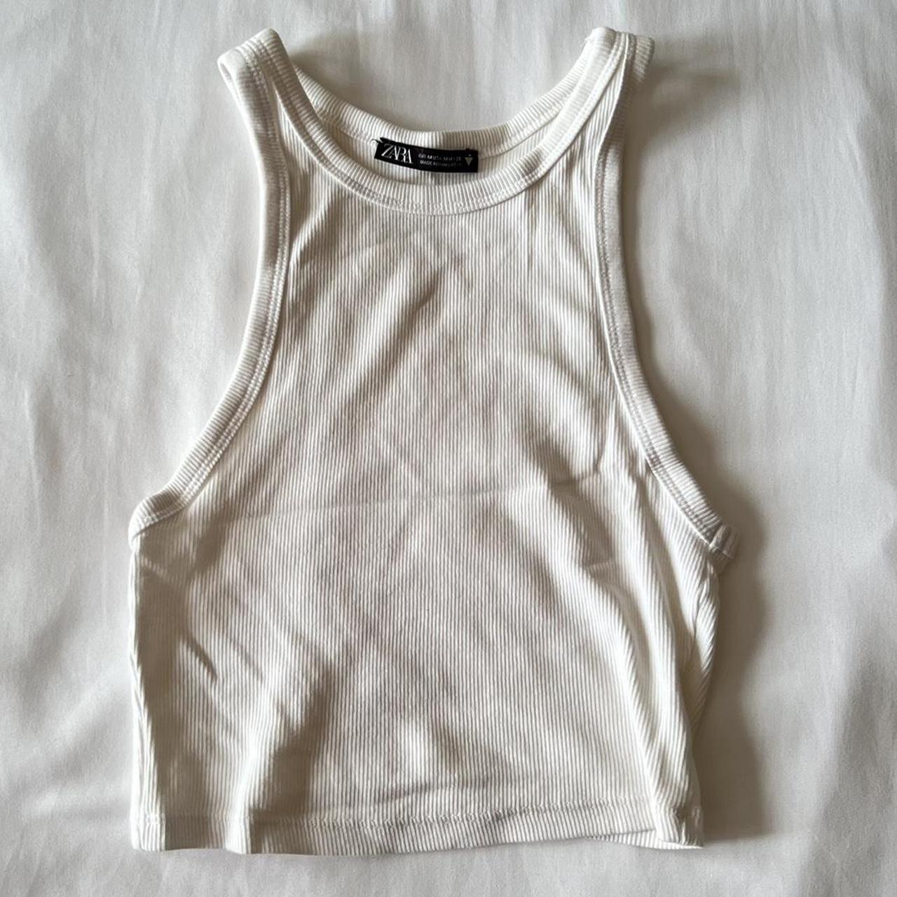 White Zara Tank Worn 2 Times Lmk For Any Questions Depop