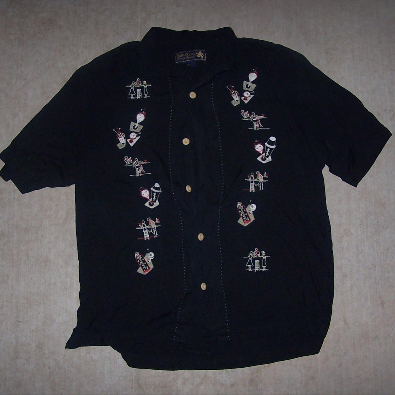 black nat nast jazz button up - Depop