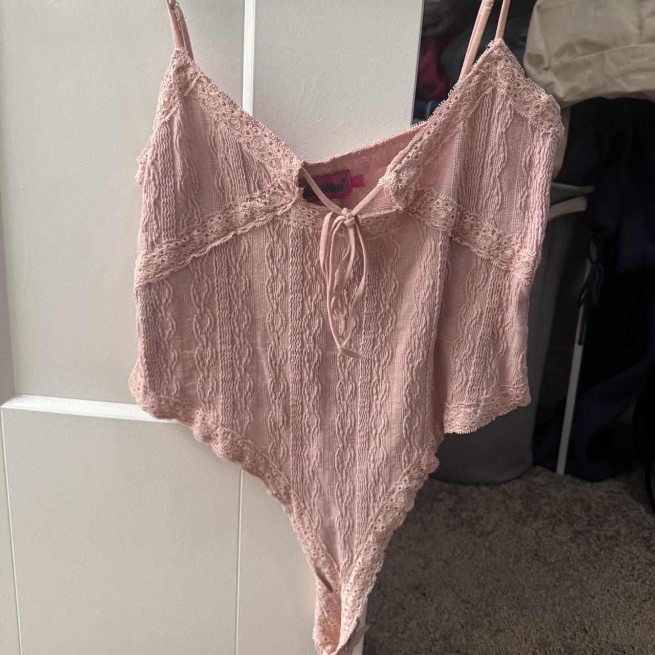 pink edikted bodysuit - Depop