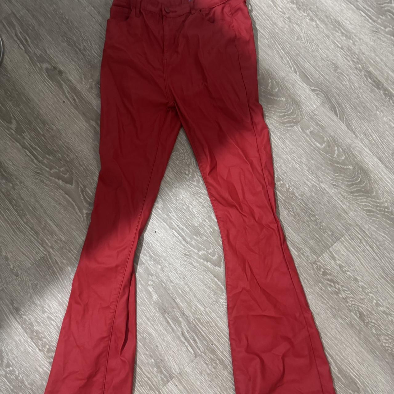 red Edikted leather pants - Depop