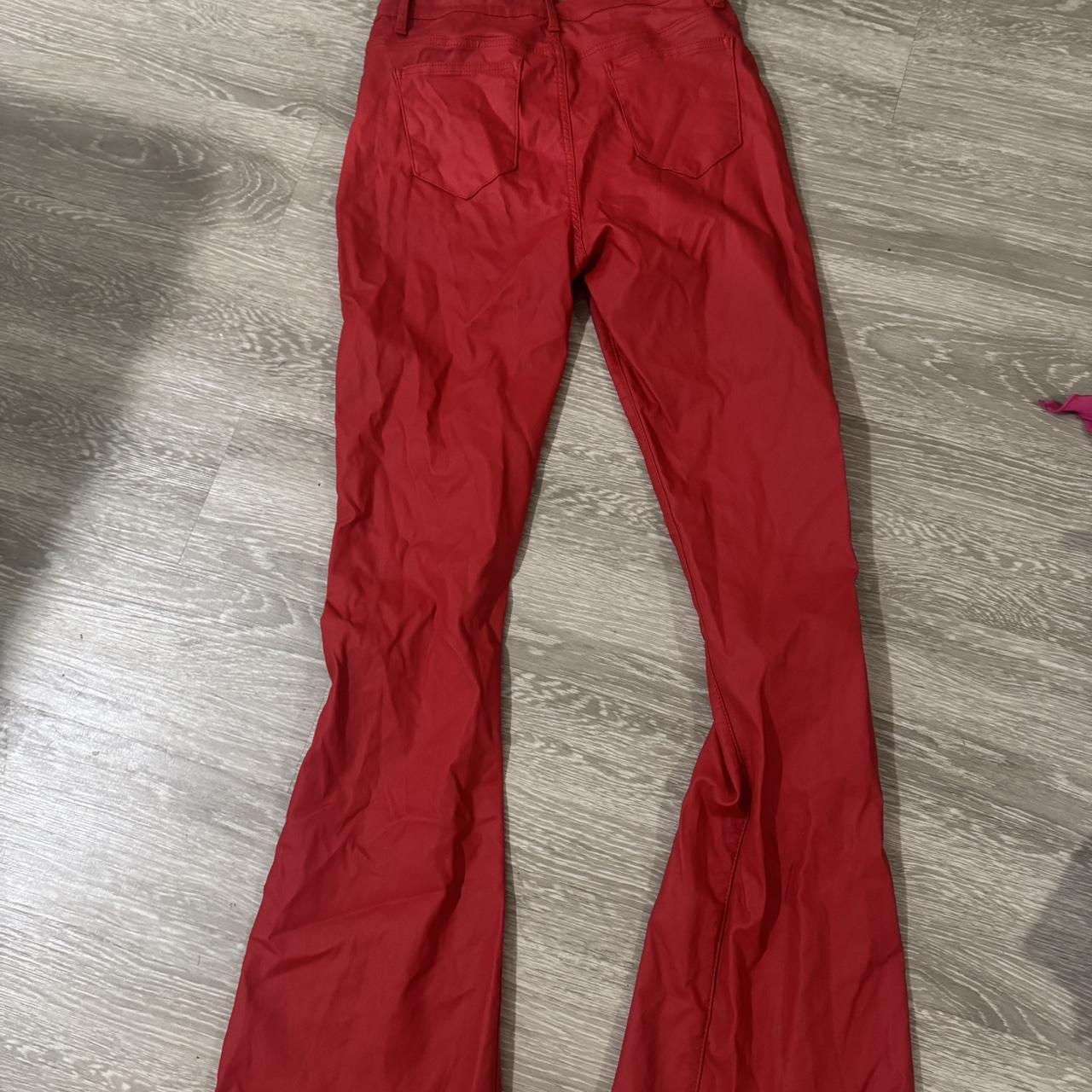 red Edikted leather pants - Depop