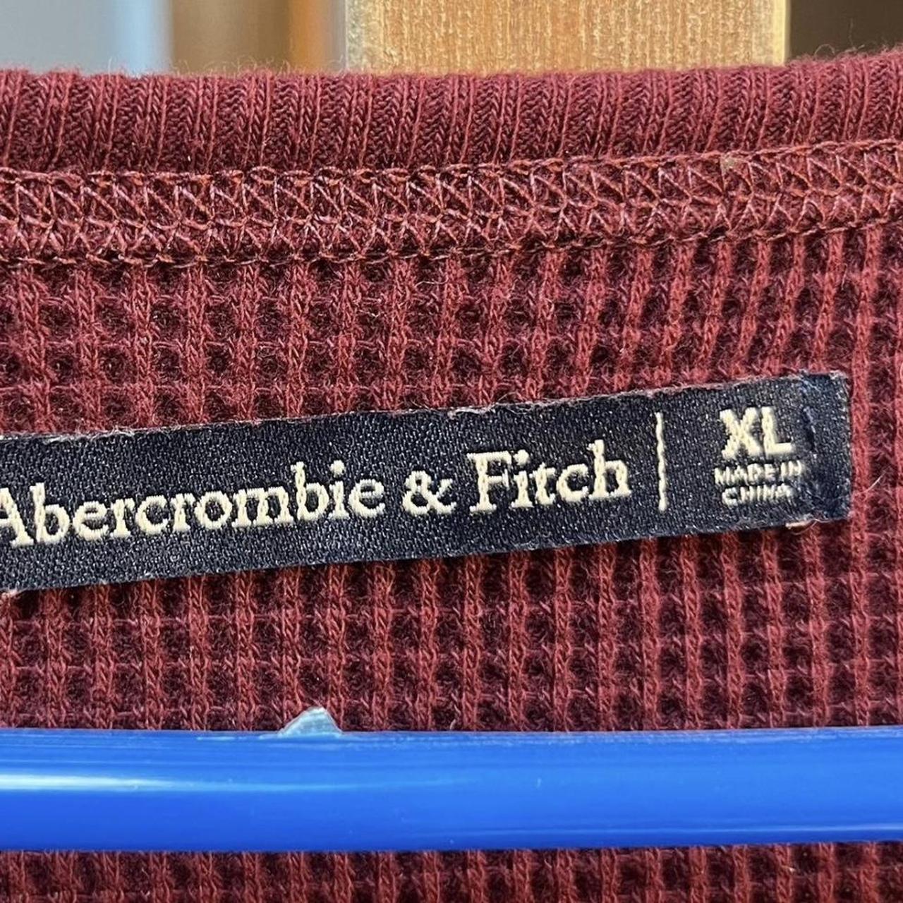 Abercrombie & Fitch xl Burgundy long sleeve top... | Depop
