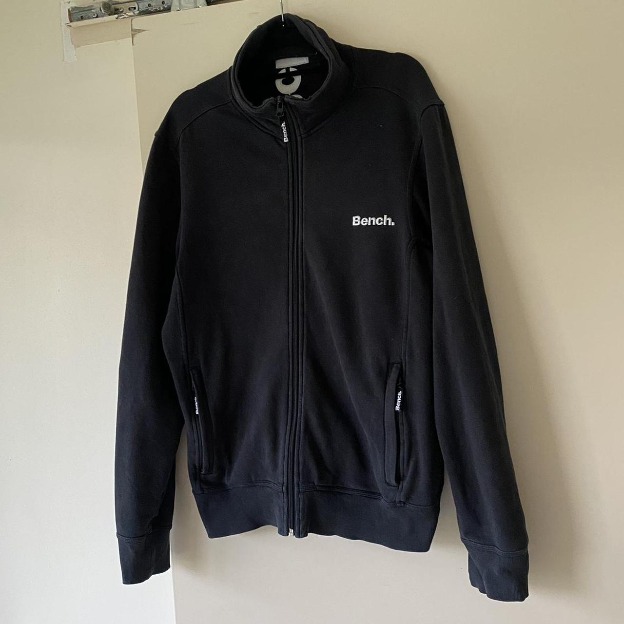 Bench Black Full Zip Jumper Size Large Pit to pit -... - Depop