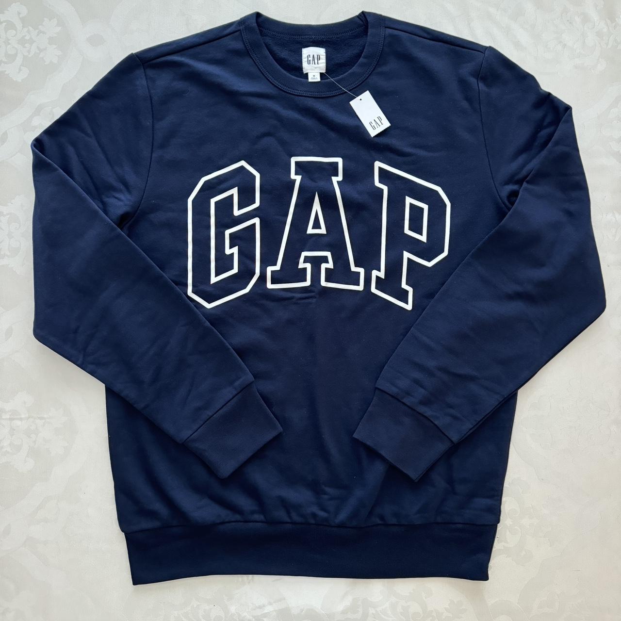 Navy Gap Crewneck size: Unisex M never worn,... - Depop