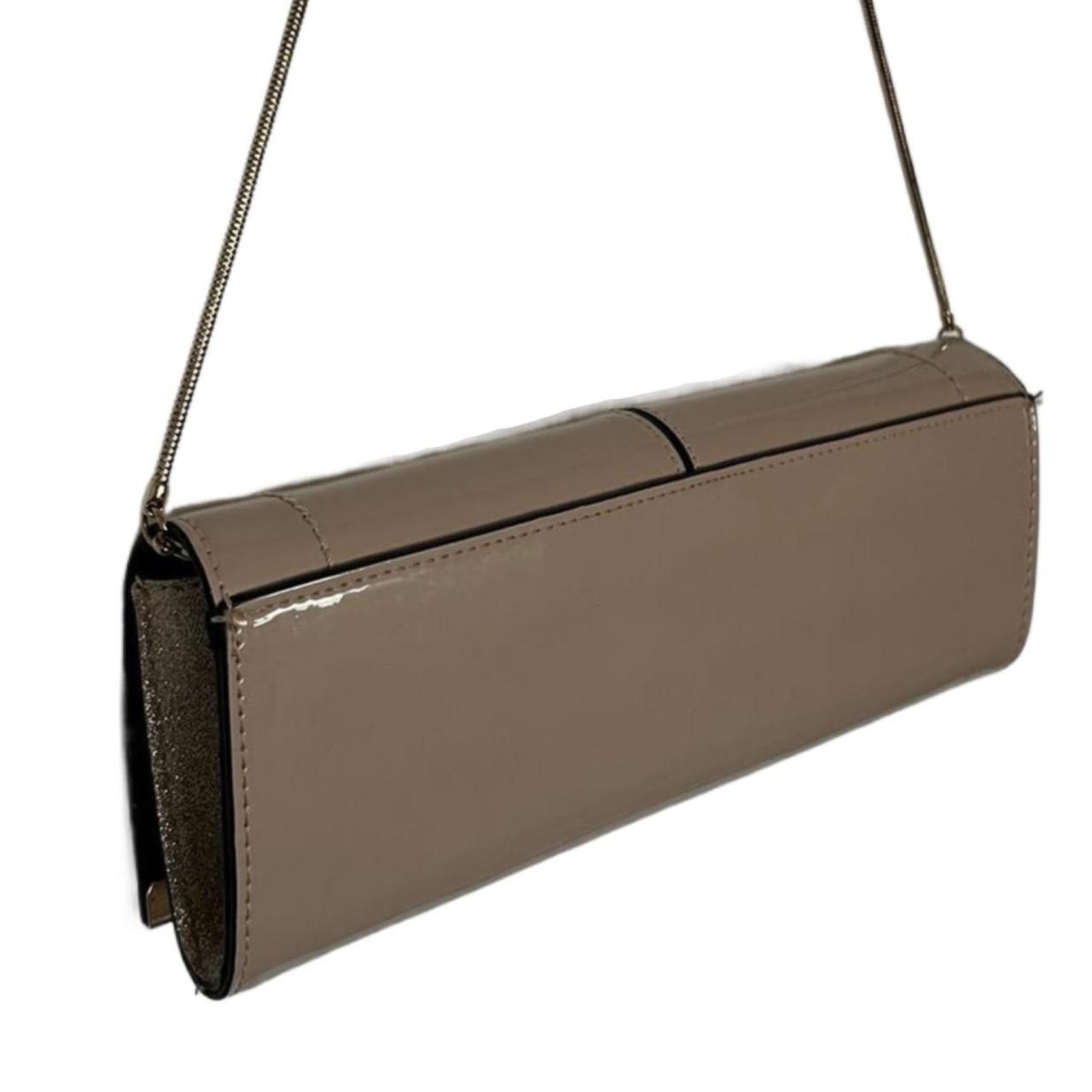 Riverisland beige clutch bag. Some small scratches... - Depop