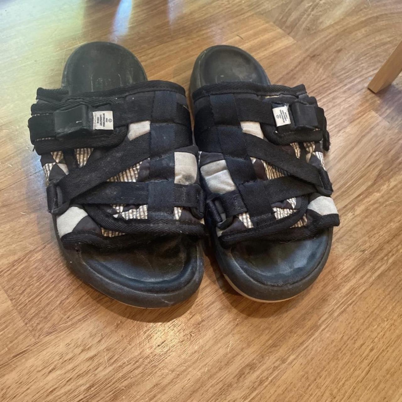 Black Cubism Visvim Christo Sandals / Slides... - Depop