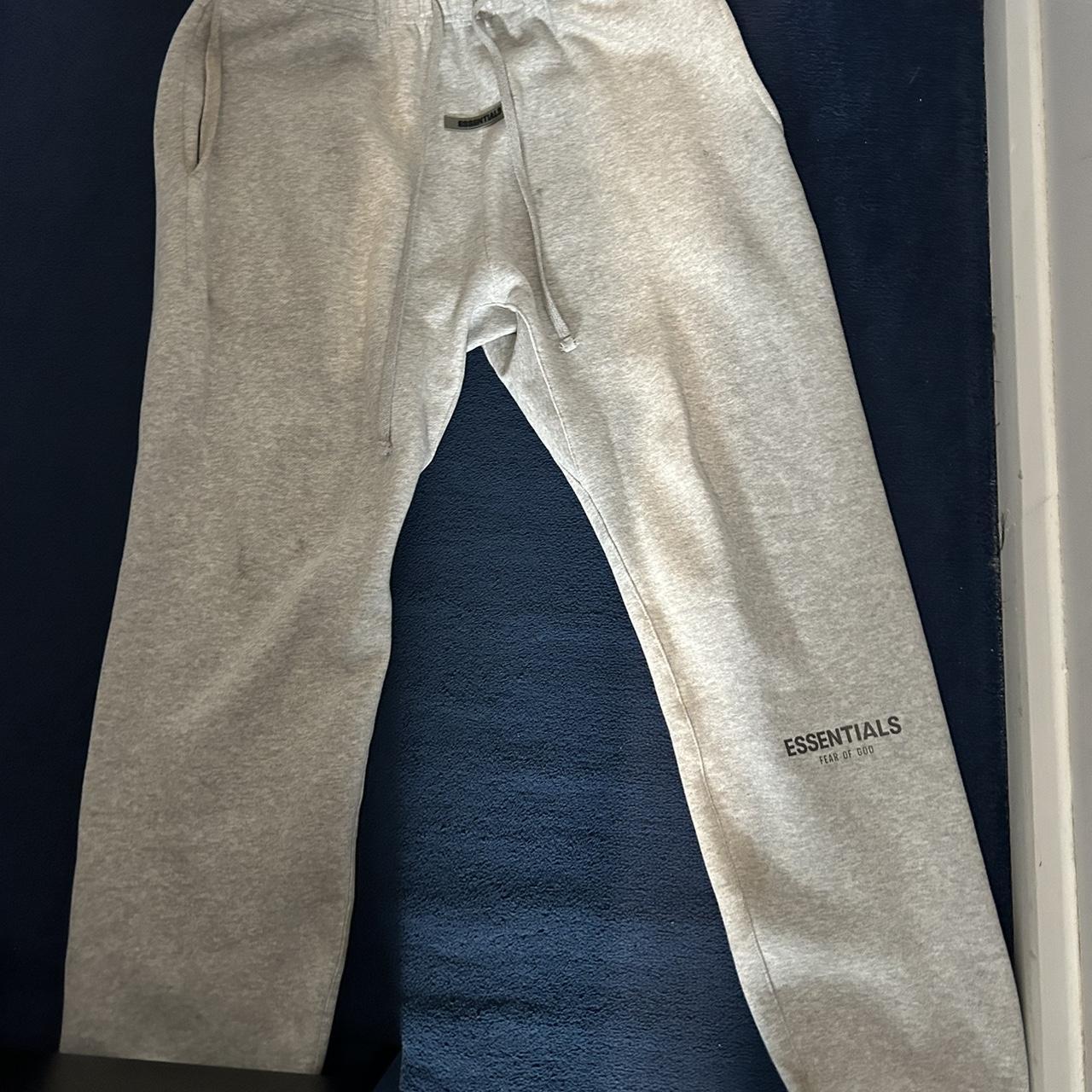 Grey Essentials Bottoms Size:Large Excellent... - Depop