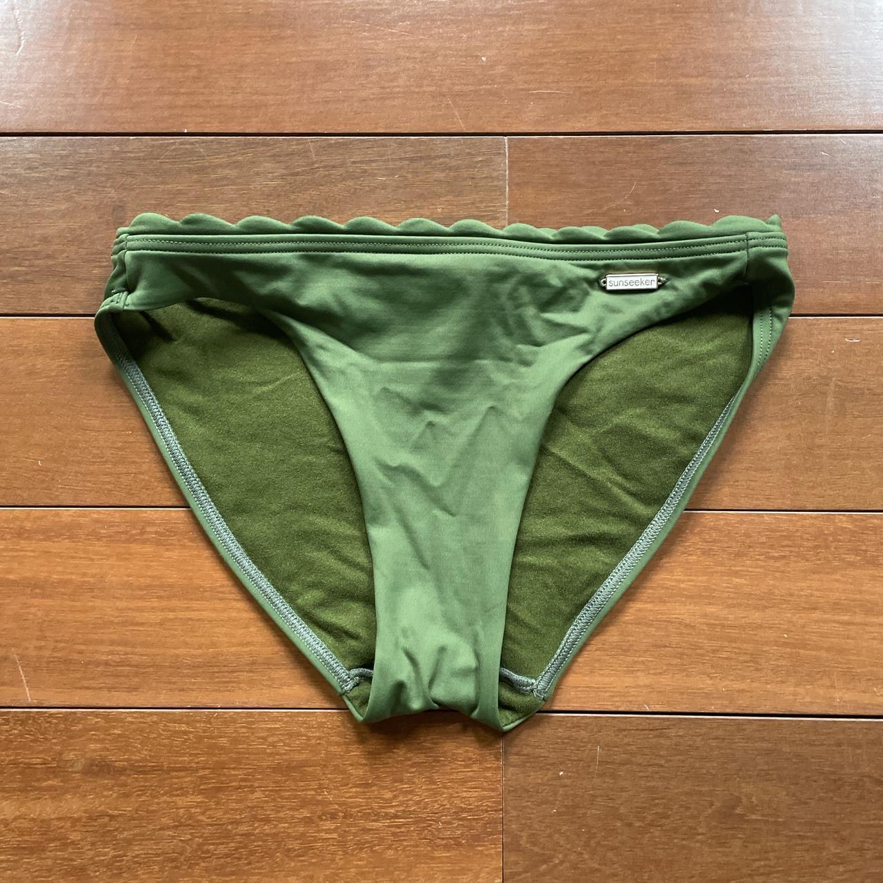 green swim suit bottoms, no flaws! just wrinkled... - Depop