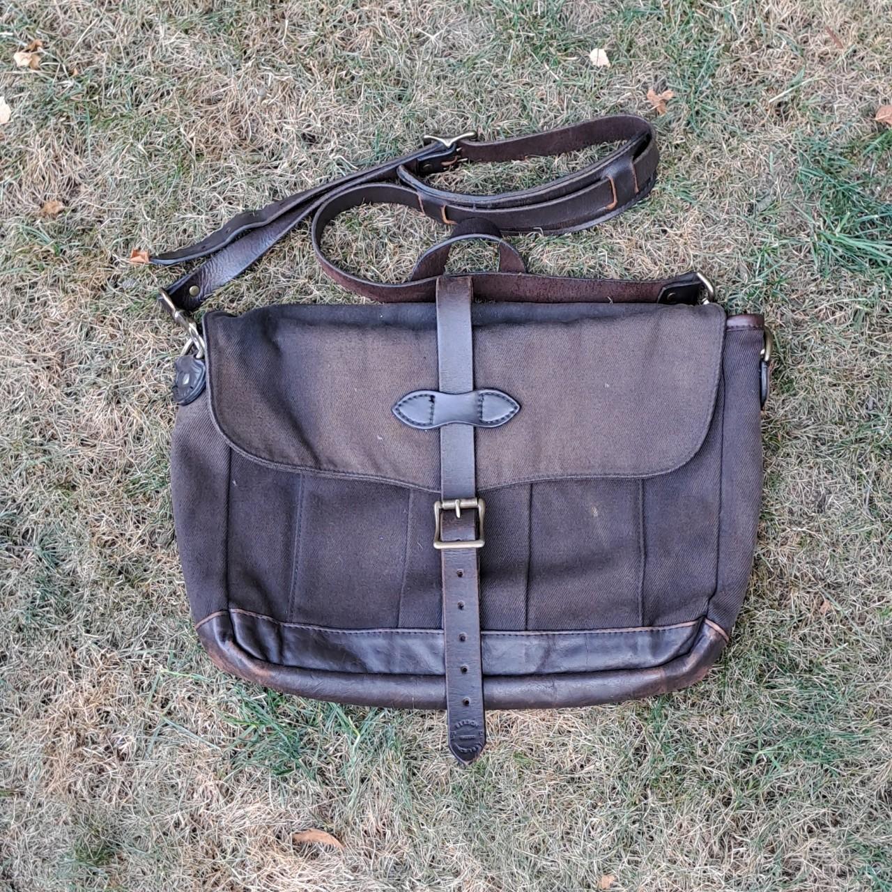 Vintage Filson Black Label twill satchel. Bag is in... - Depop