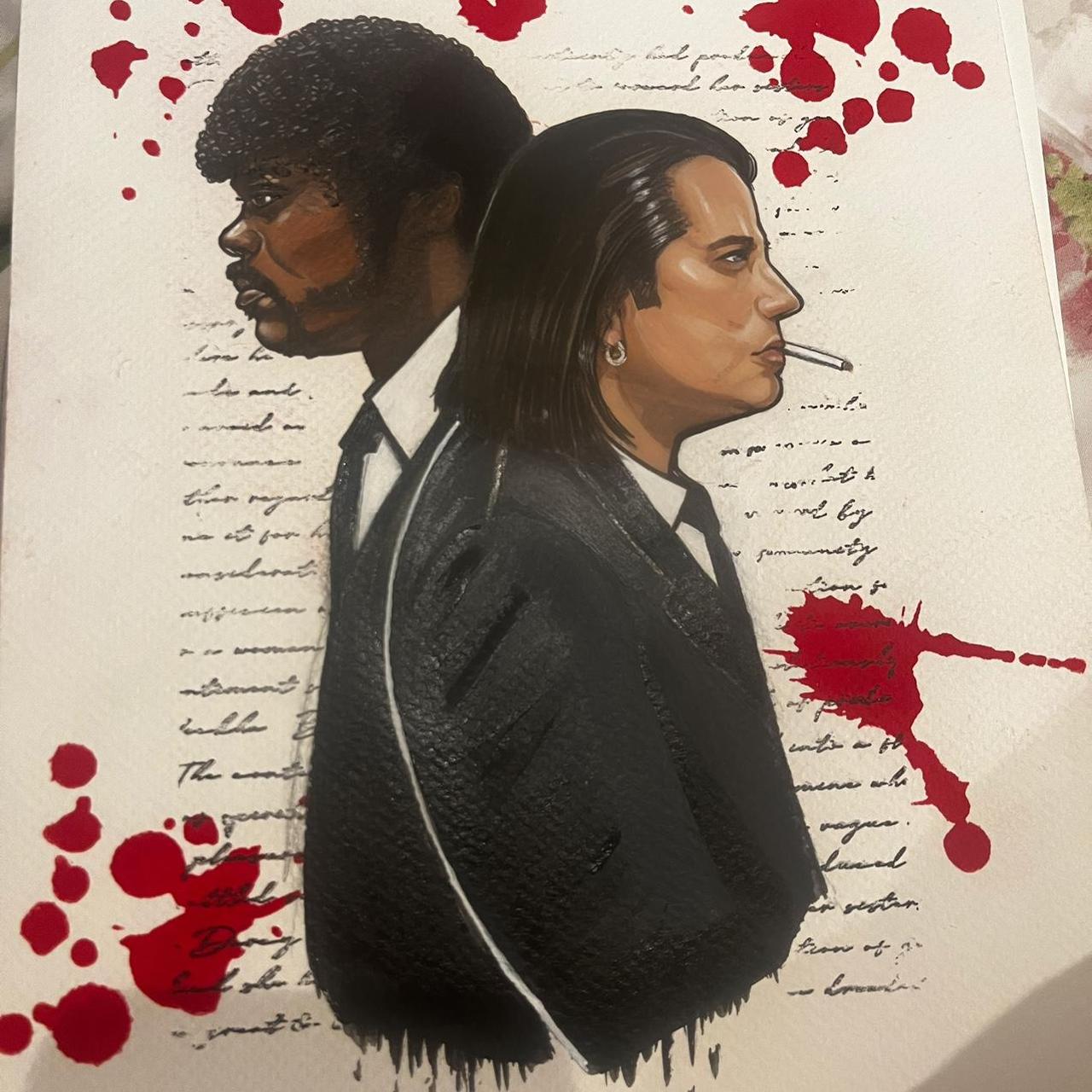 Original one of a kind Pulp Fiction Artwork Perfect... - Depop