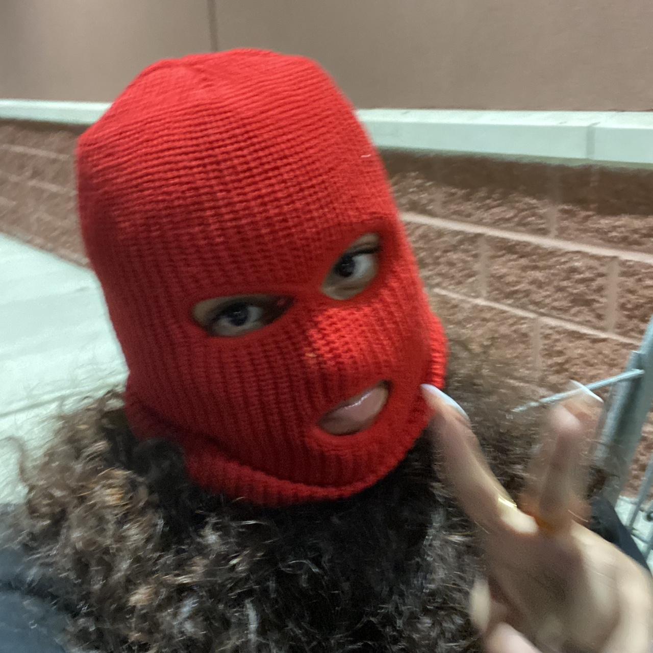 red ski mask Fairly used - Depop