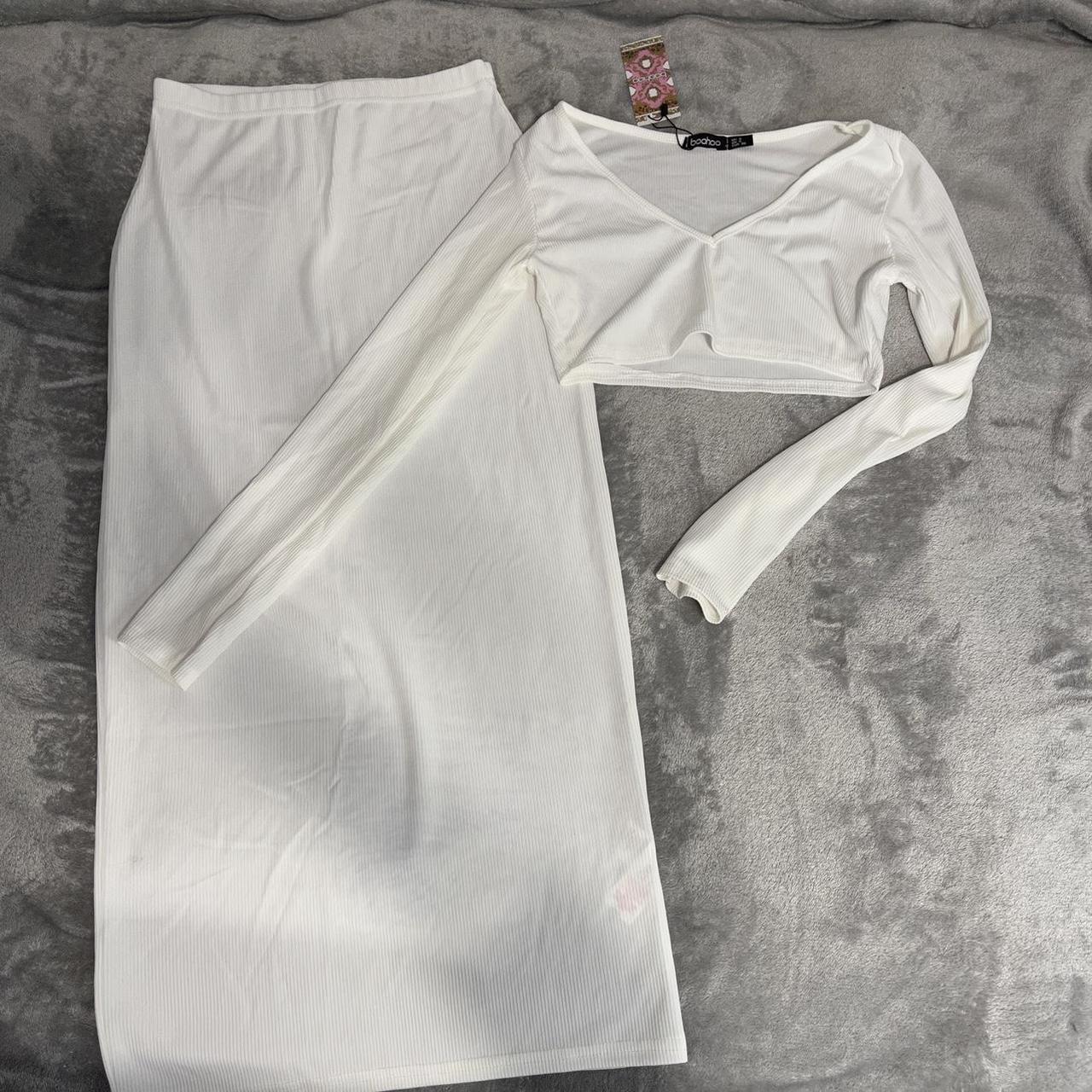 Boohoo Women's White Skirt | Depop