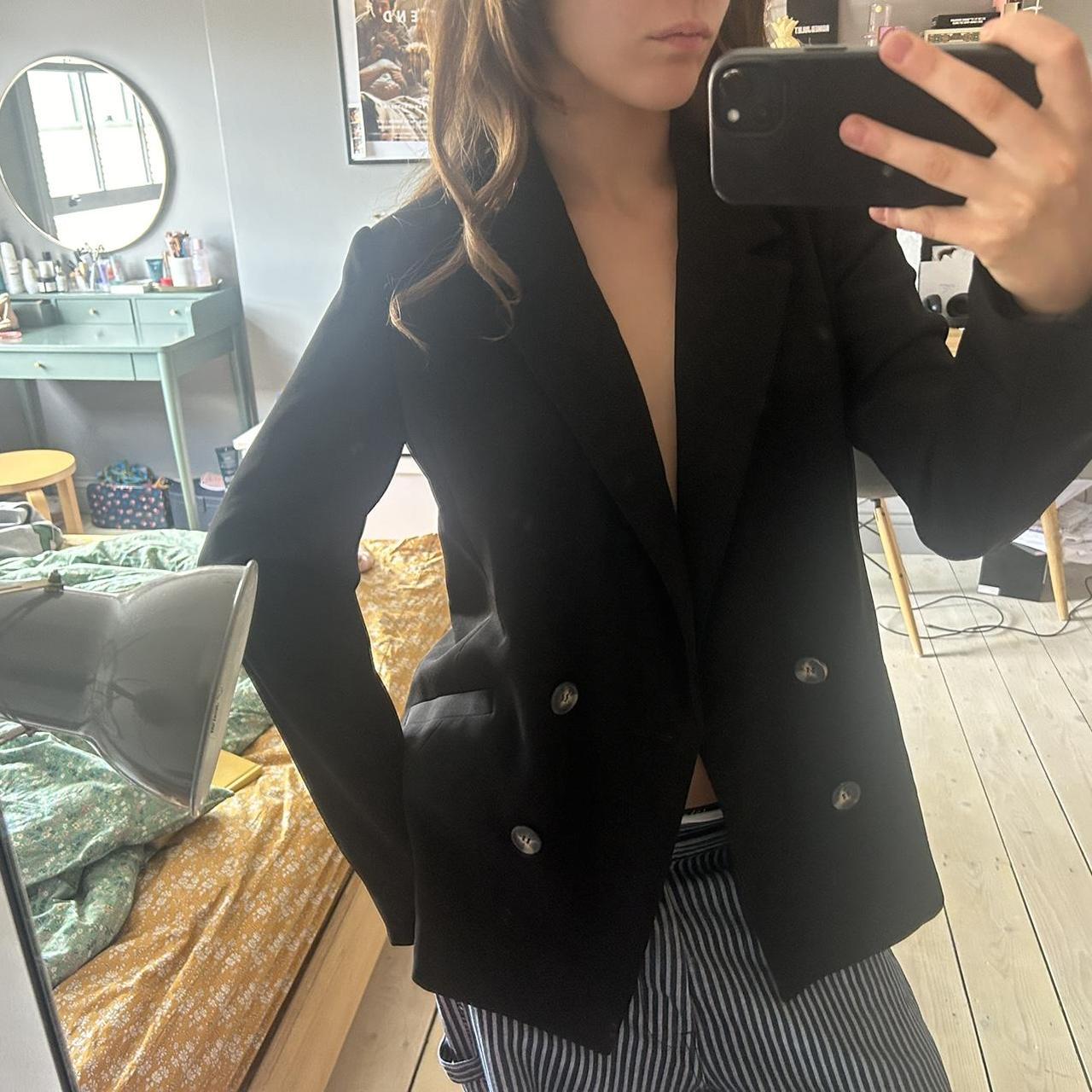 Black double breasted blazer #jackets - Depop