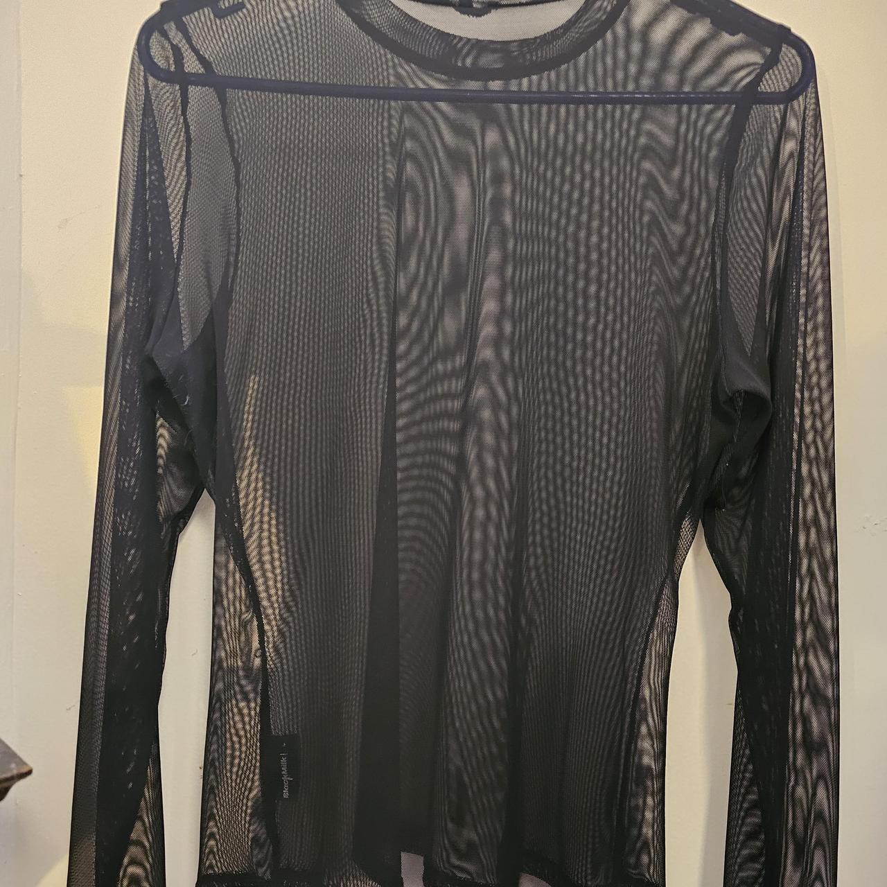 Black Milk Sheer Top Size L - Depop