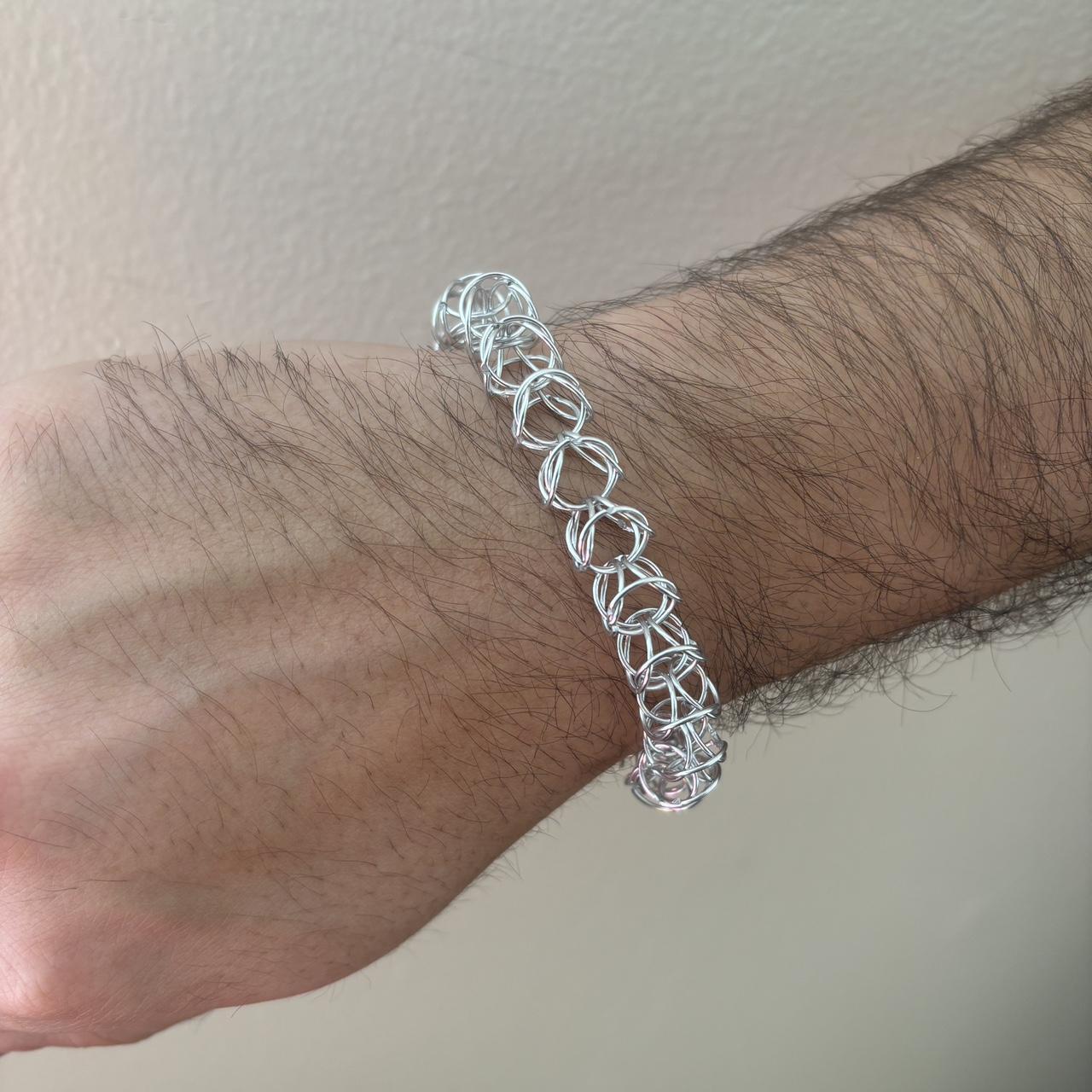 Homemade Chainmail Box Chain Bracelet | Depop
